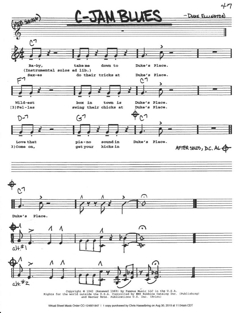 C Jam Blues – BfB Resources